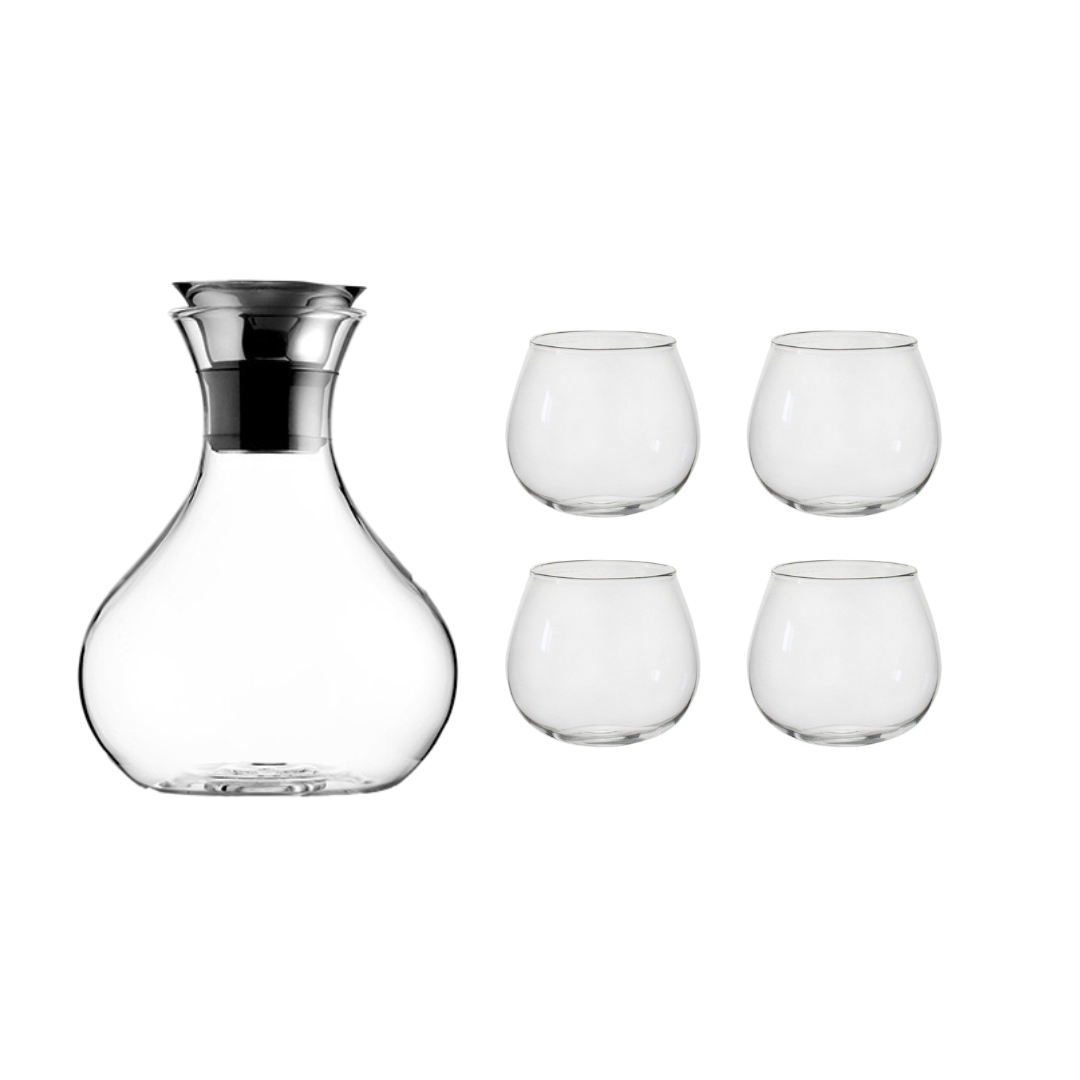 Rounded Glass Pitcher Set – IUIGA